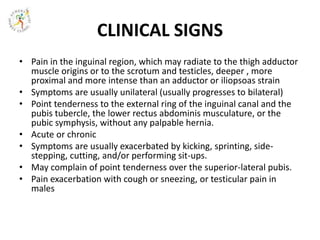 Athletic pubalgia - Κήλη αθλητή | PPT