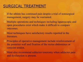 Athletic pubalgia | PPTX
