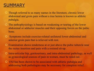 Athletic pubalgia | PPTX