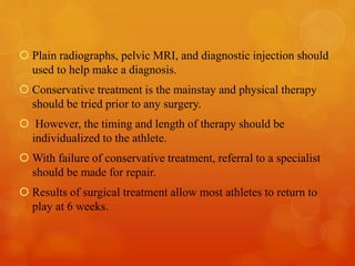Athletic pubalgia | PPTX