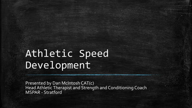 Athletic speed development | PPTX | Track and Field | Sports