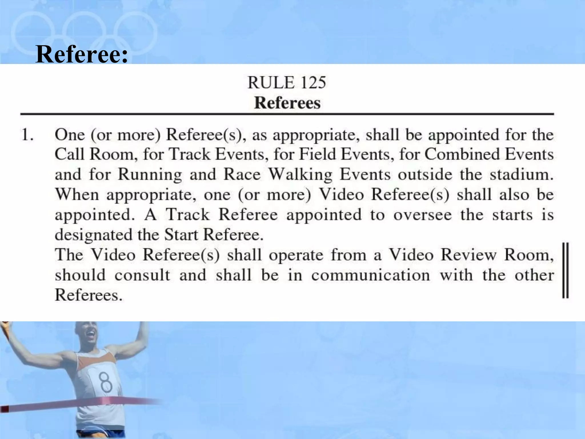 Athletics rules and regulations | PPTX