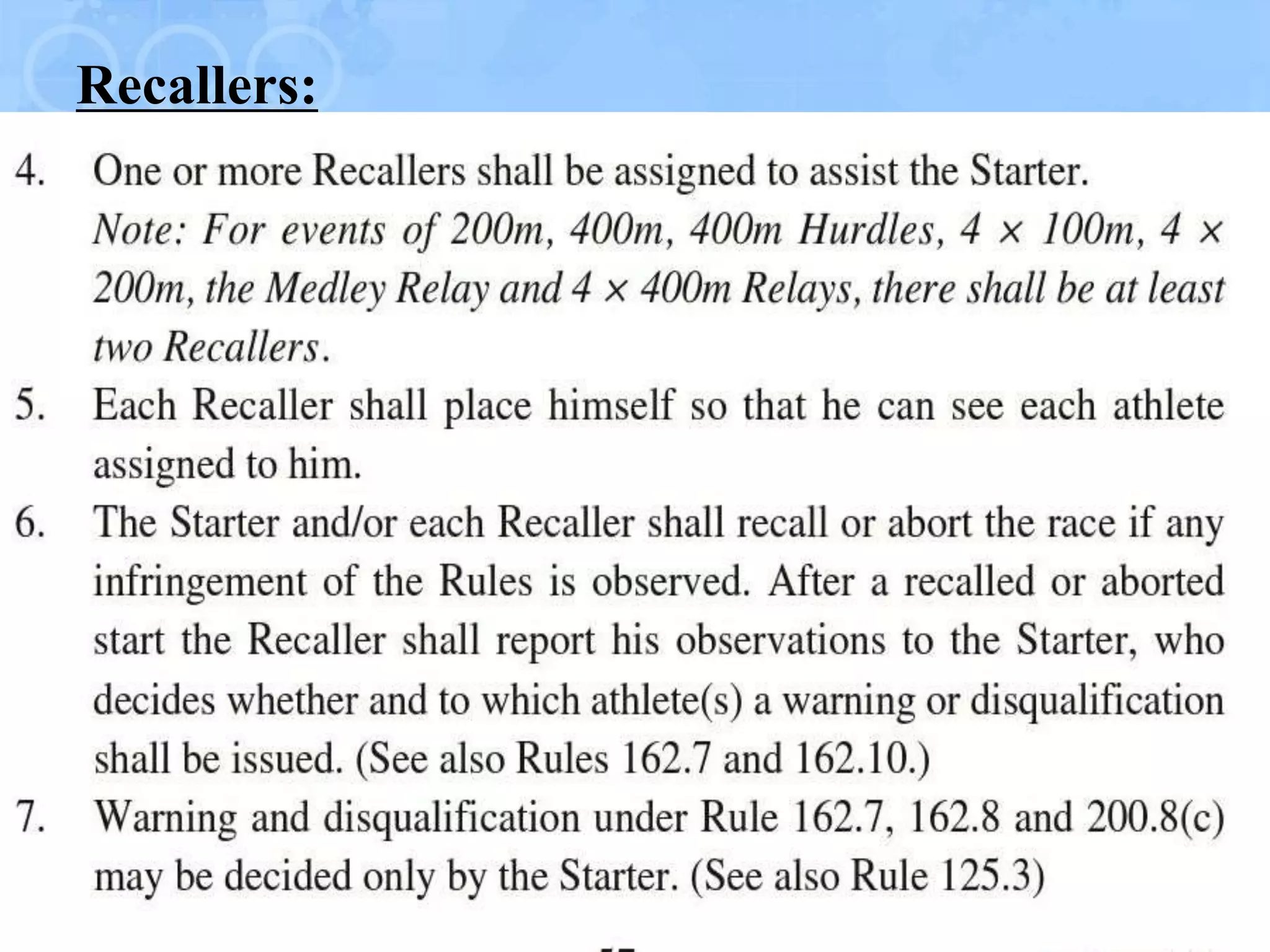 Athletics rules and regulations | PPTX