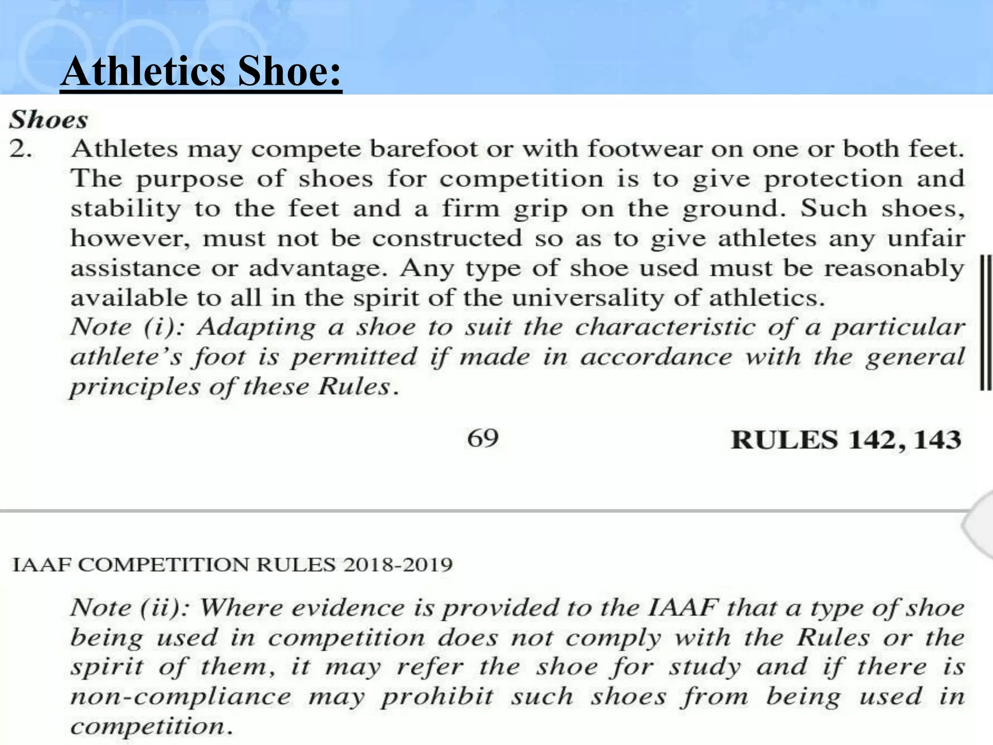 Athletics rules and regulations | PPTX