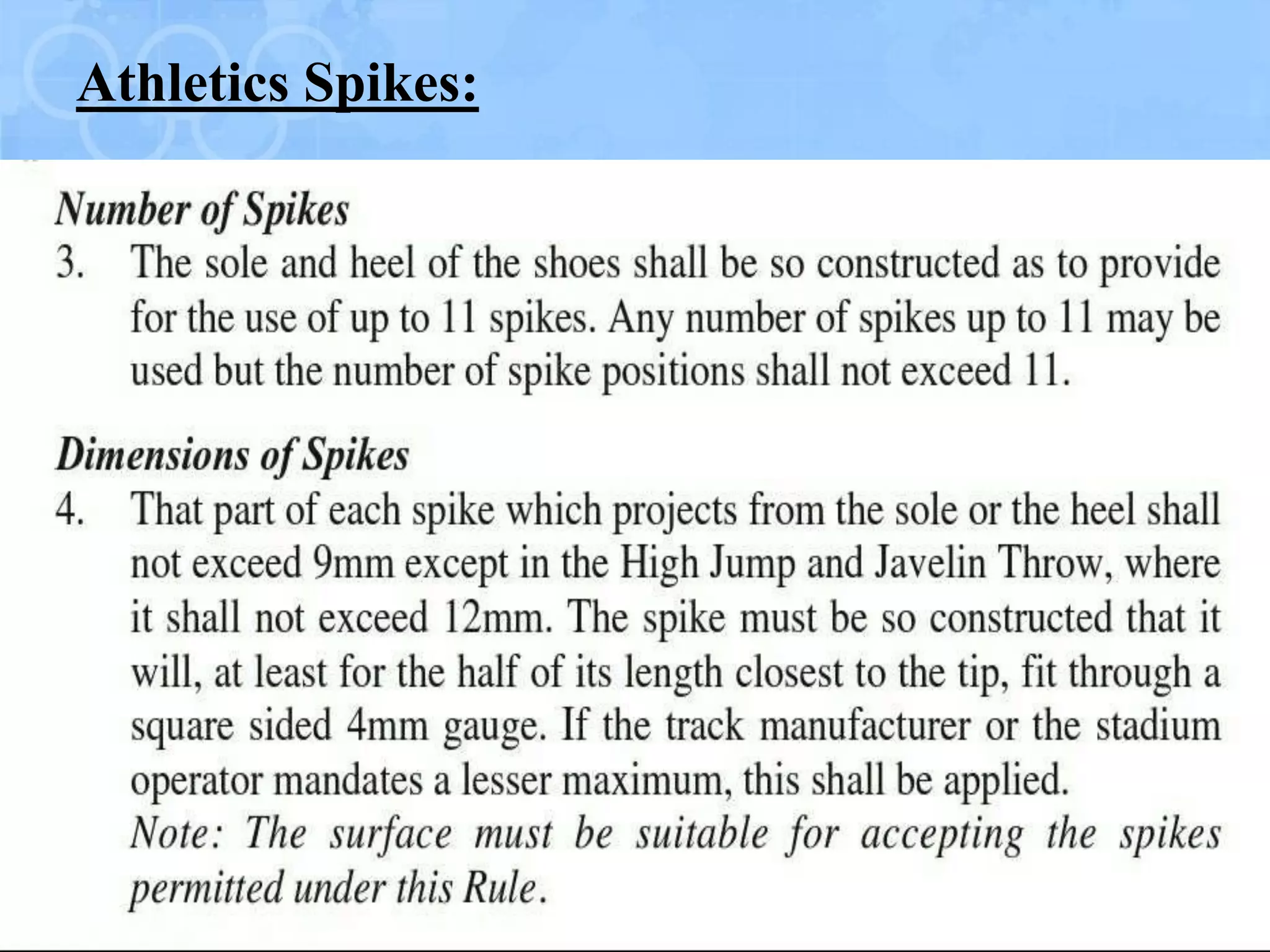 Athletics rules and regulations | PPTX