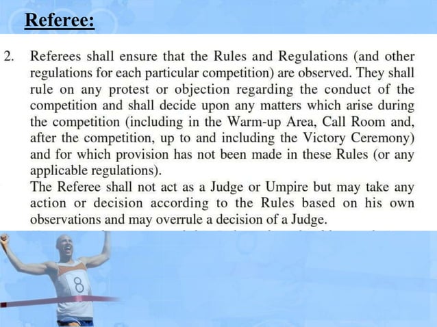 Athletics rules and regulations | PPTX