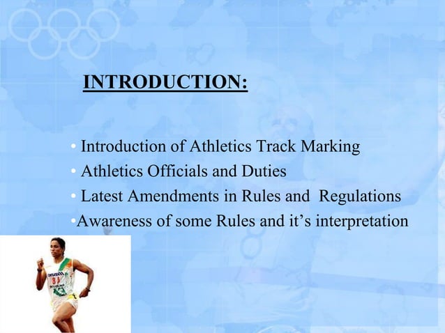 Athletics rules and regulations | PPTX