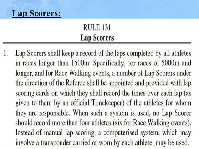 Athletics rules and regulations | PPTX