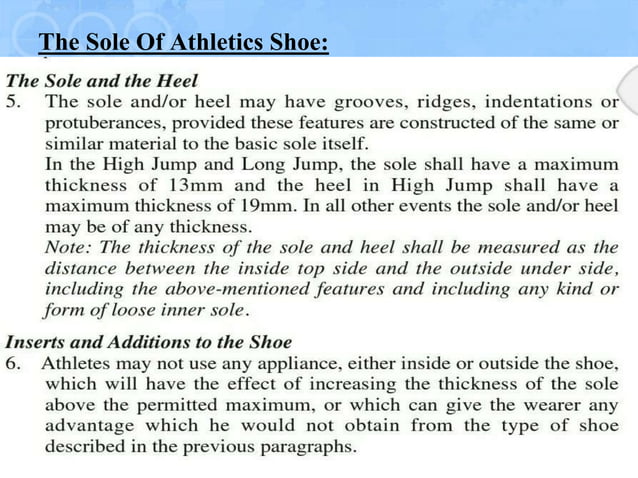 Athletics rules and regulations | PPTX