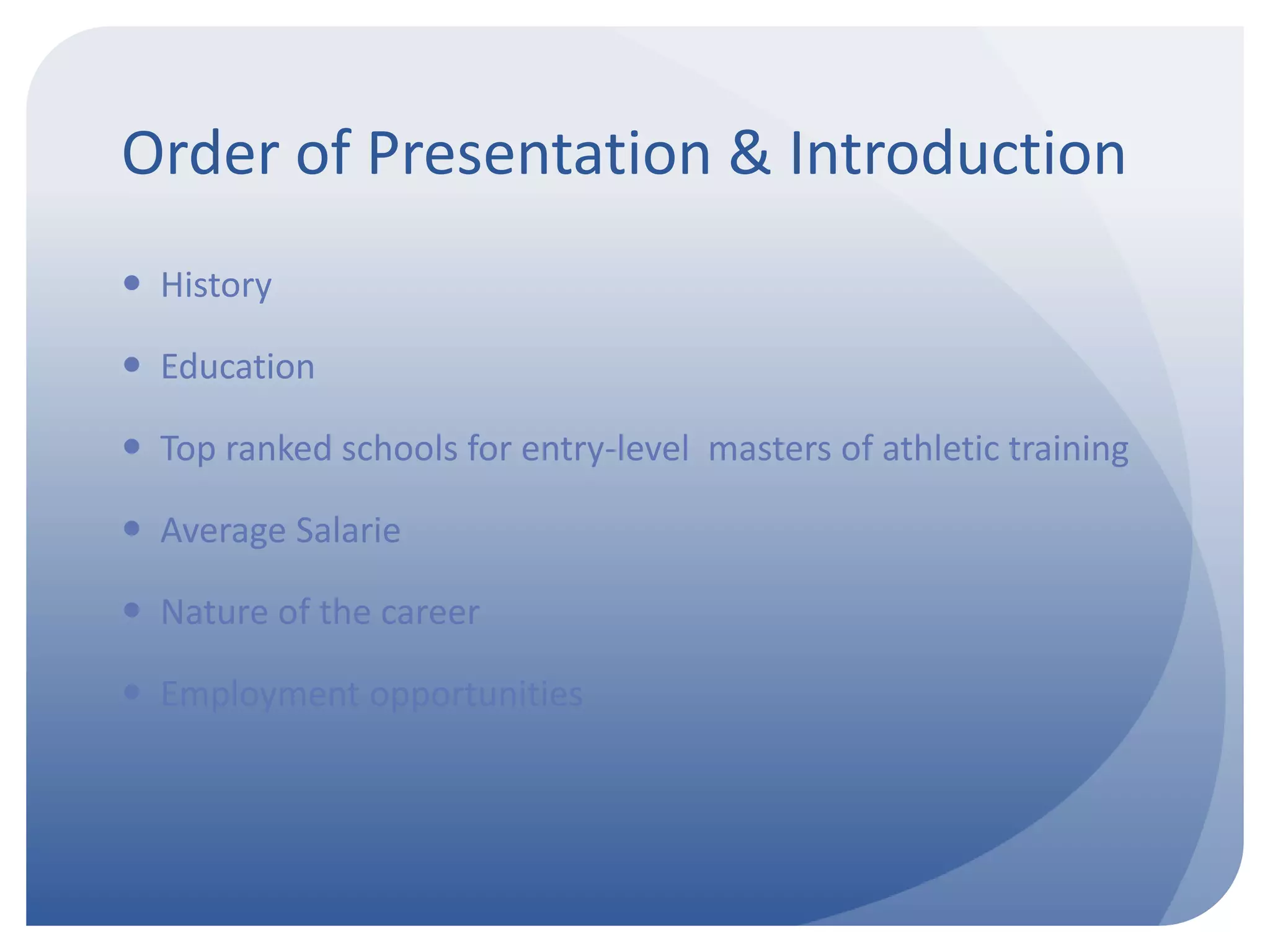 Athletic Training Career Powerpoint | PPTX
