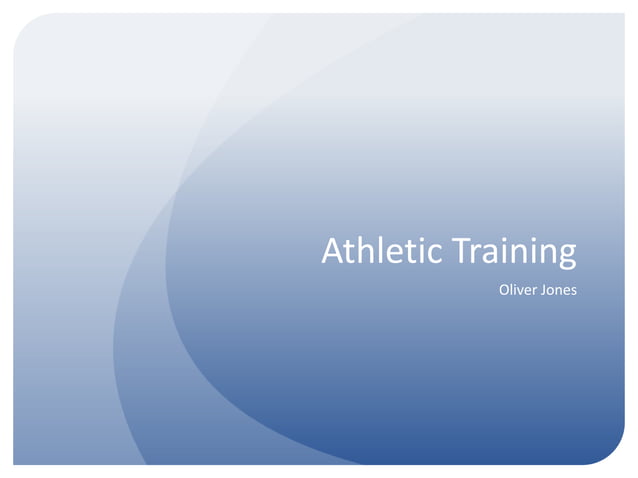 Athletic Training Career Powerpoint | PPTX | Sports
