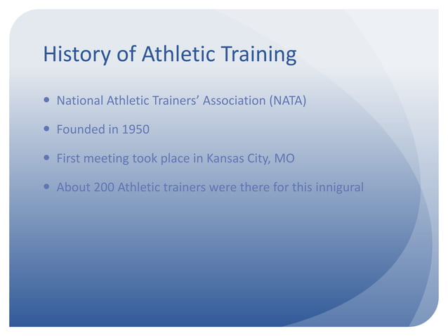 Athletic Training Career Powerpoint | PPTX | Sports