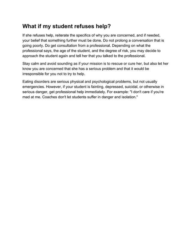 What If My Student Refuses Help | PDF