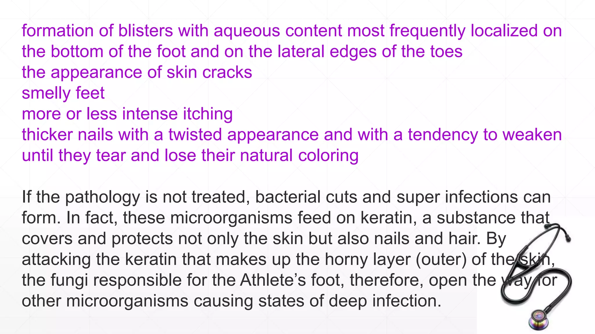 Athlets foot-treatment |management |symptoms| medical information | PPTX