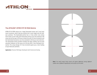 Athlon ATMR FFP IR MOA | Reticle Subtentions | PDF