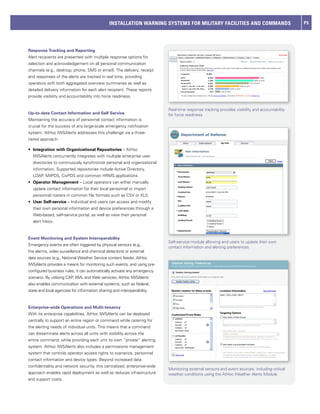 Department of Defense Data Sheet from AtHoc | PDF | Email | Internet