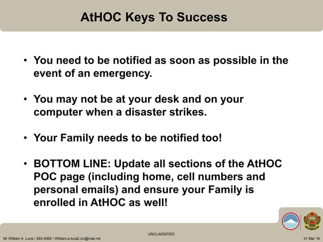Updating your AtHOC Profile | PDF