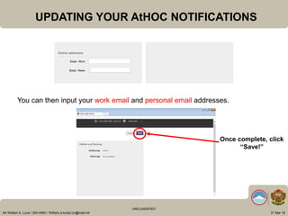 Updating your AtHOC Profile | PDF
