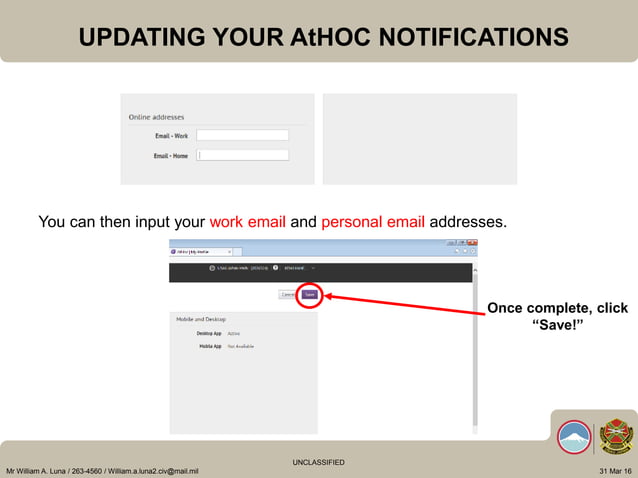 Updating your AtHOC Profile | PDF