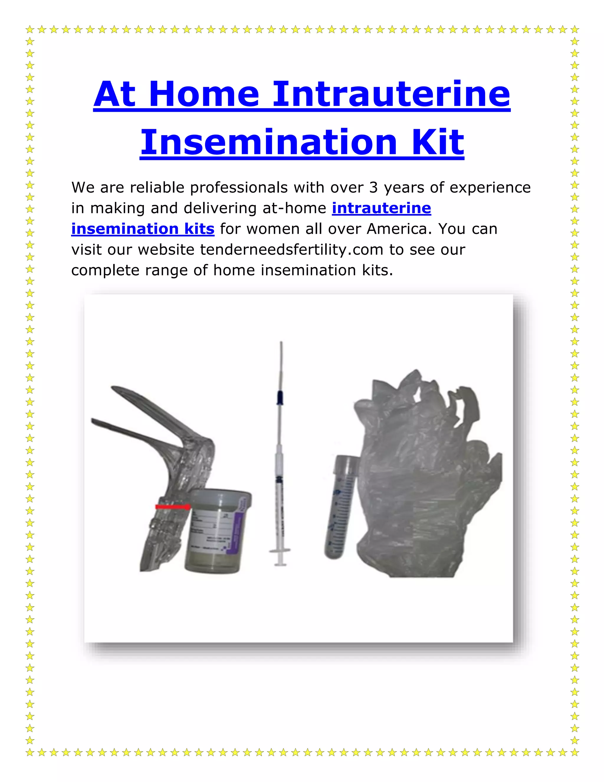 At home intrauterine insemination kit | PDF | Infertility ...