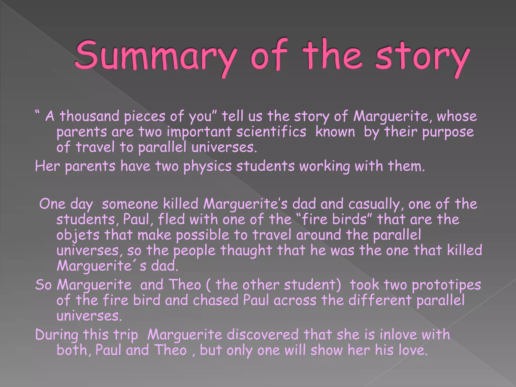 A Thousand Pieces of You - Sara | PPT