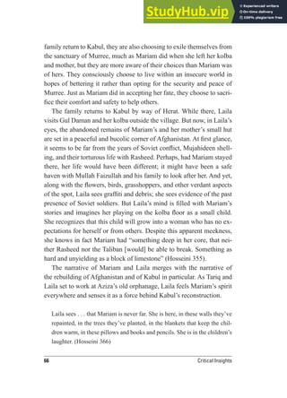 A Thousand Splendid Suns Sanctuary And Resistance | PDF