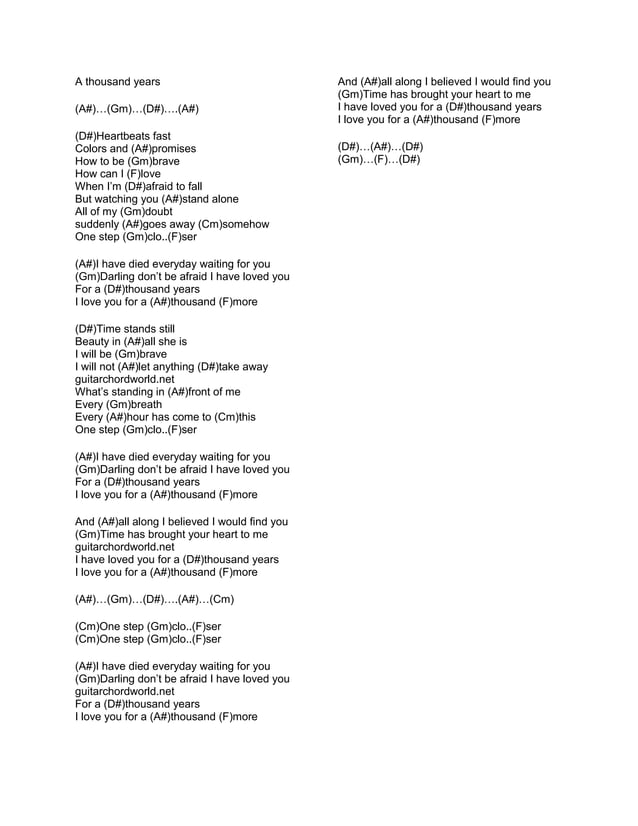 A thousand years | PDF