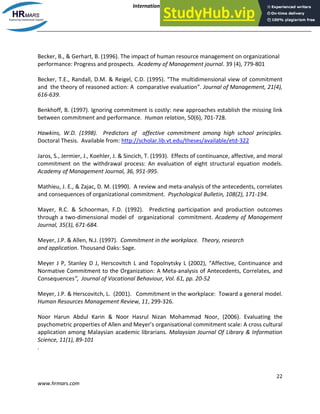 A Three-Component Conceptualization Of Organizational Commitment | PDF