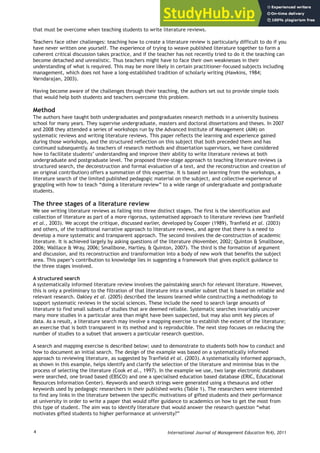 A Three-Stage Framework For Teaching Literature Reviews A New Approach ...