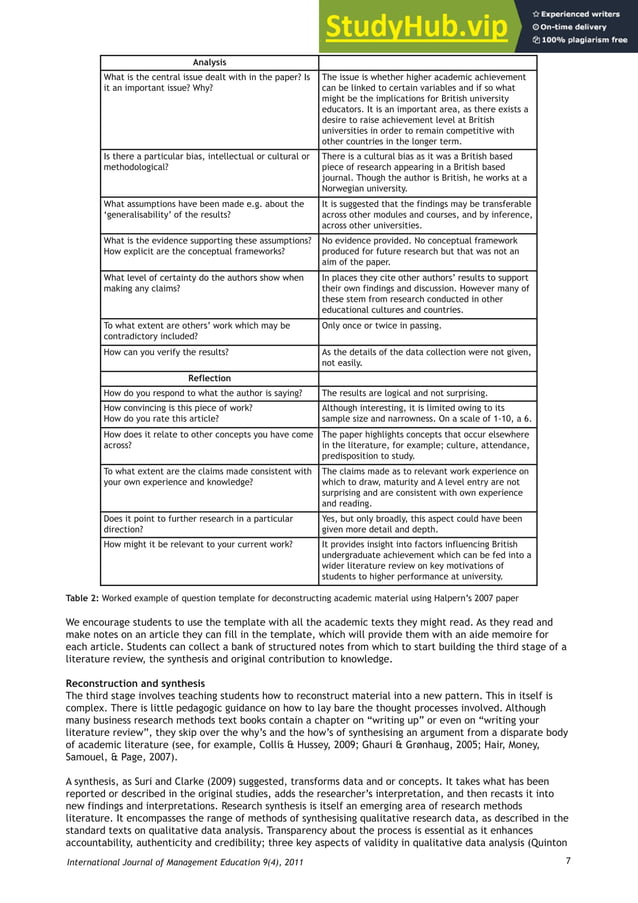 A Three-Stage Framework For Teaching Literature Reviews A New Approach | PDF