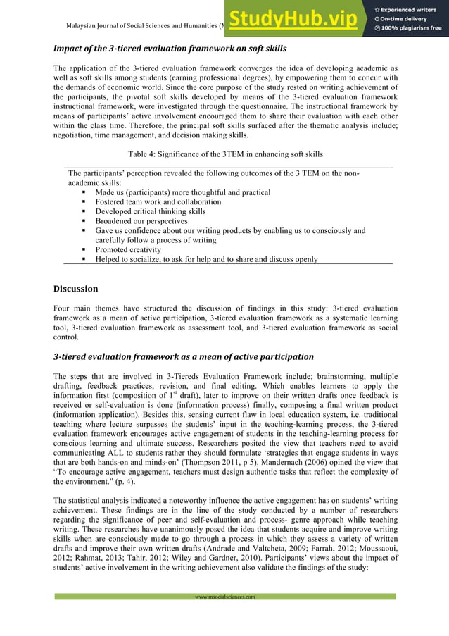 A Three Tiered Evaluation Framework For Effective Writing Instruction ...