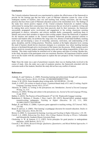 A Three Tiered Evaluation Framework For Effective Writing Instruction In English For Academic ...