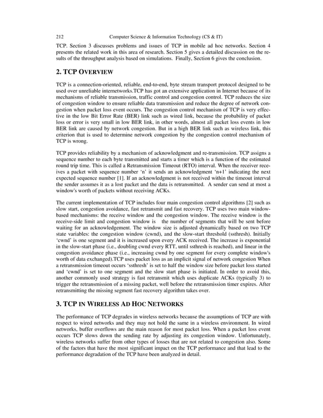 A throughput analysis of tcp in adhoc networks | PDF