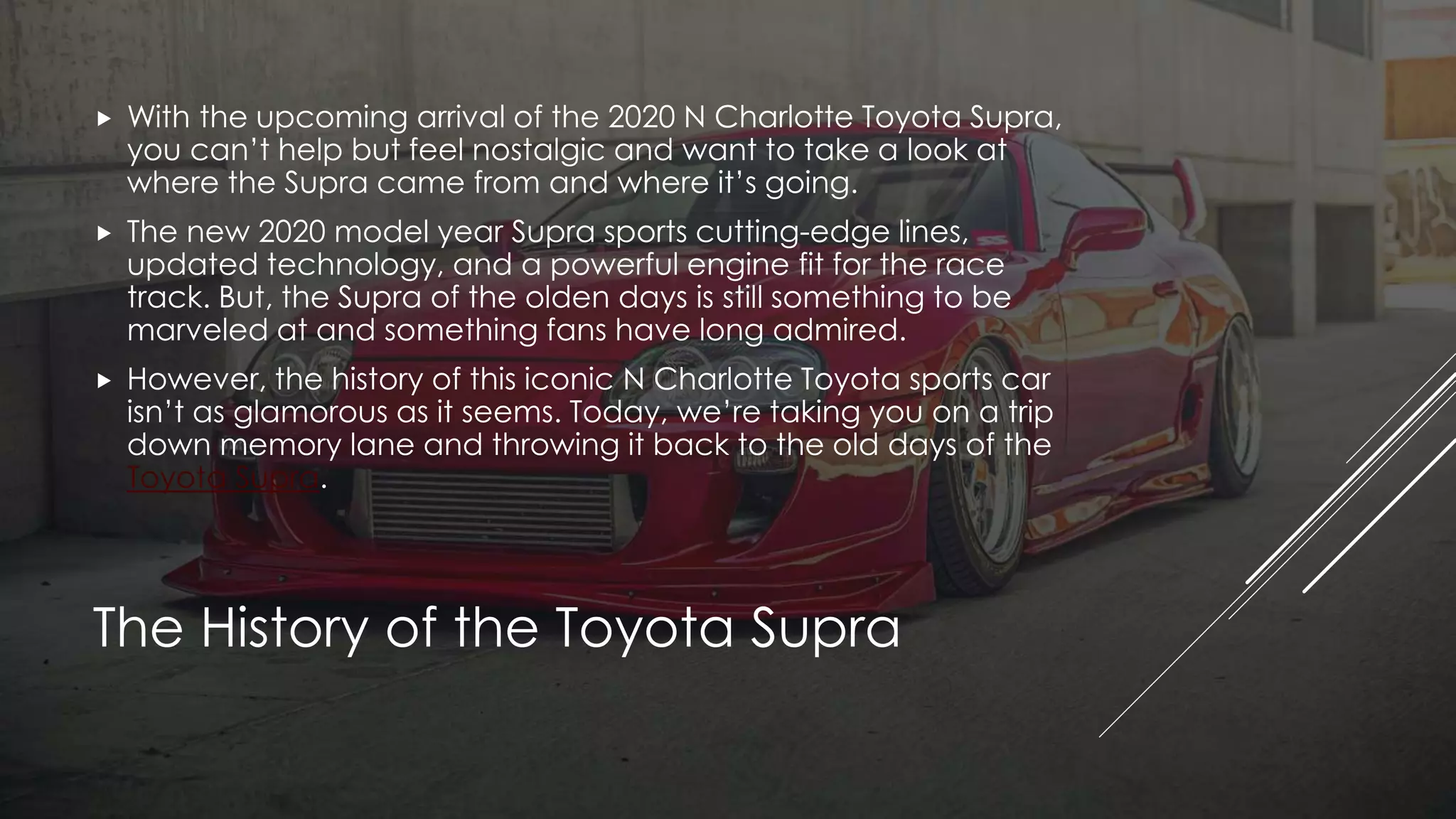 A Throwback to the Old Toyota Supra | PDF