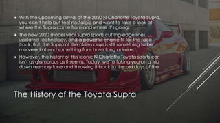 A Throwback to the Old Toyota Supra | PDF