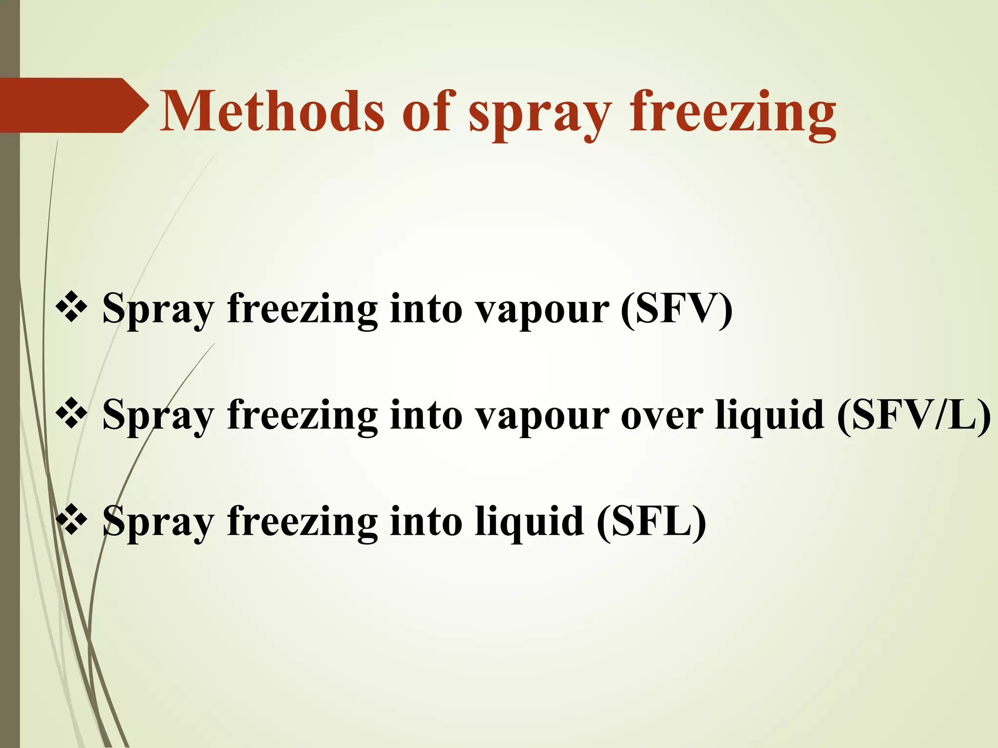 Spray Freeze Drying | PPTX