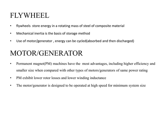 FLYWHEEL ENERGY STORAGE SYSTEM | PPTX