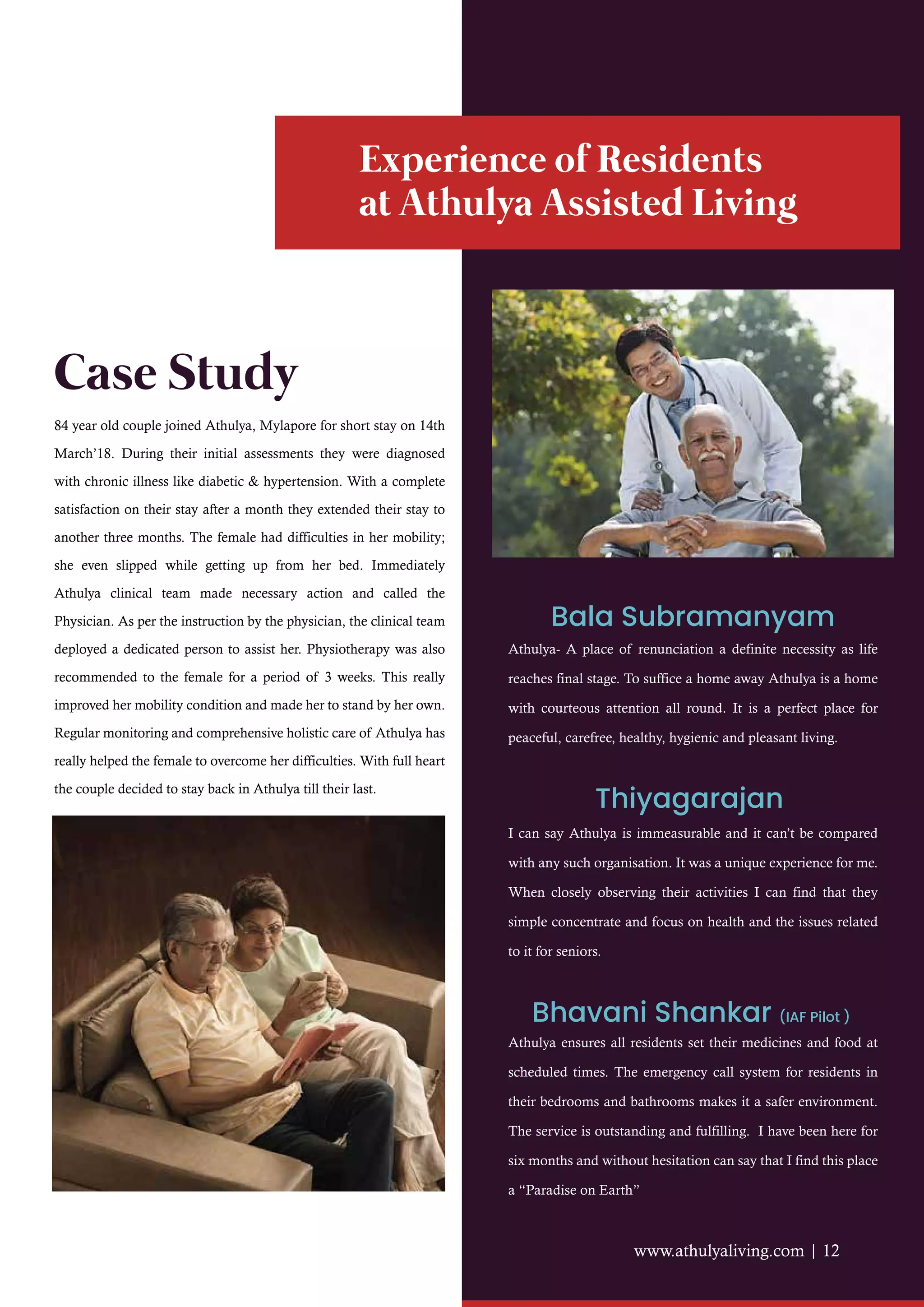 Athulya Assisted Living - 1st anniversary eNewsletter | PDF