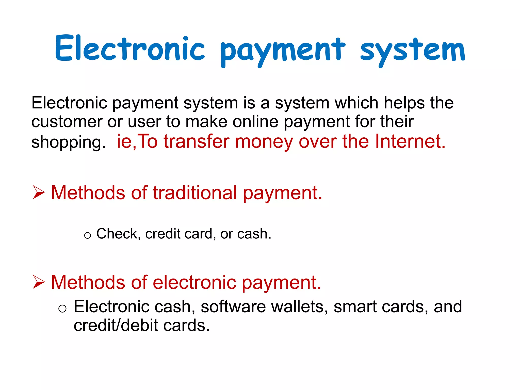 Electronic payment system | PPTX
