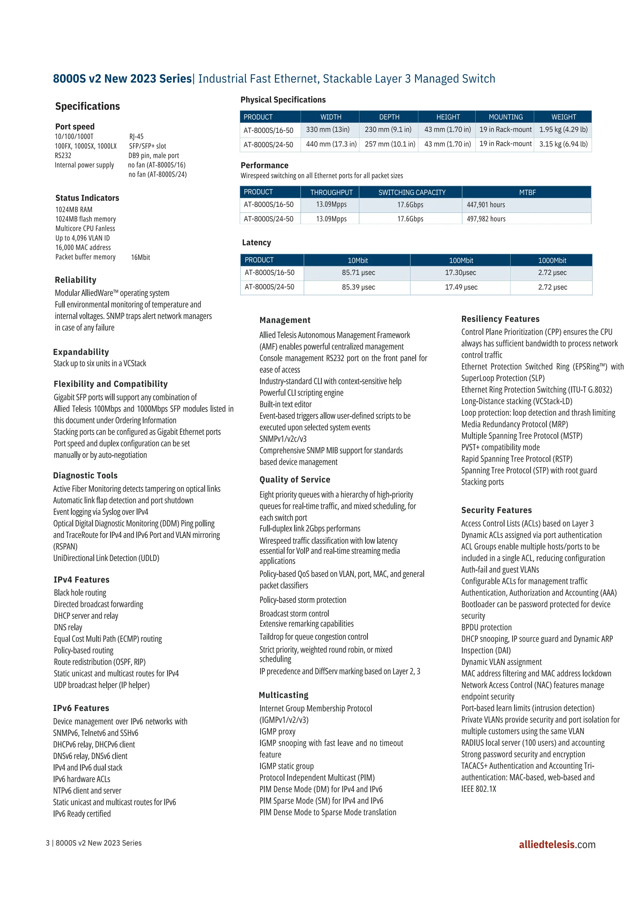 Allied Telesis AT-8000S v2 New 2023 Series | PDF