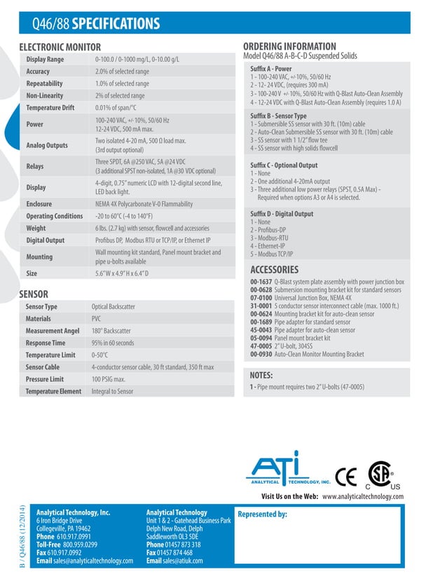 ATI-Q46-88-Suspended-Solids-Datasheet.pdf | Home Appliances | Home & Garden