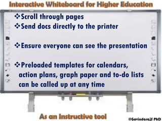 Advanced Techniques of Instruction - Unit – 2: Interactive Whiteboard ...