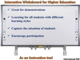 Advanced Techniques of Instruction - Unit – 2: Interactive Whiteboard ...