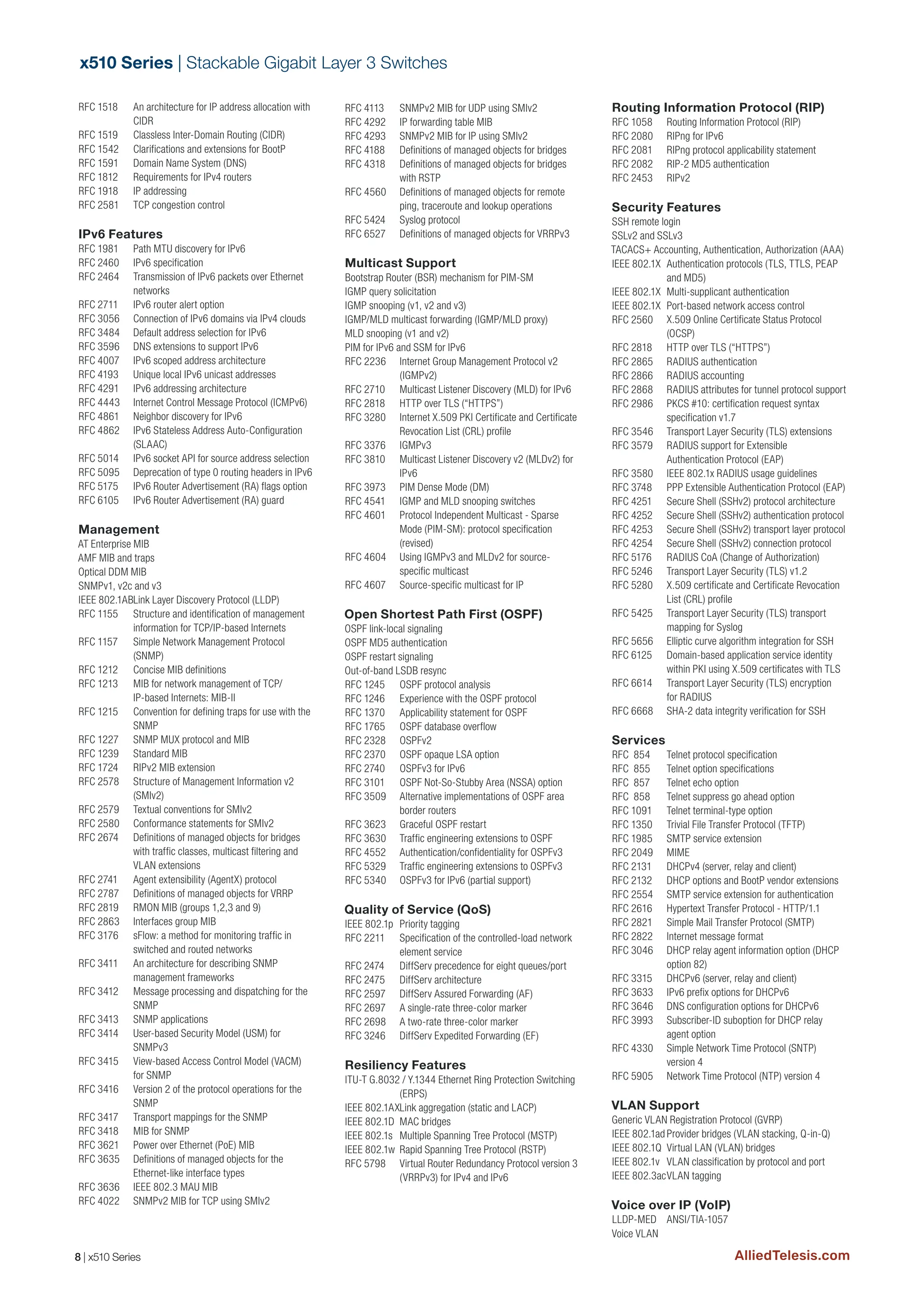 Allied Telesis X510 Series | PDF