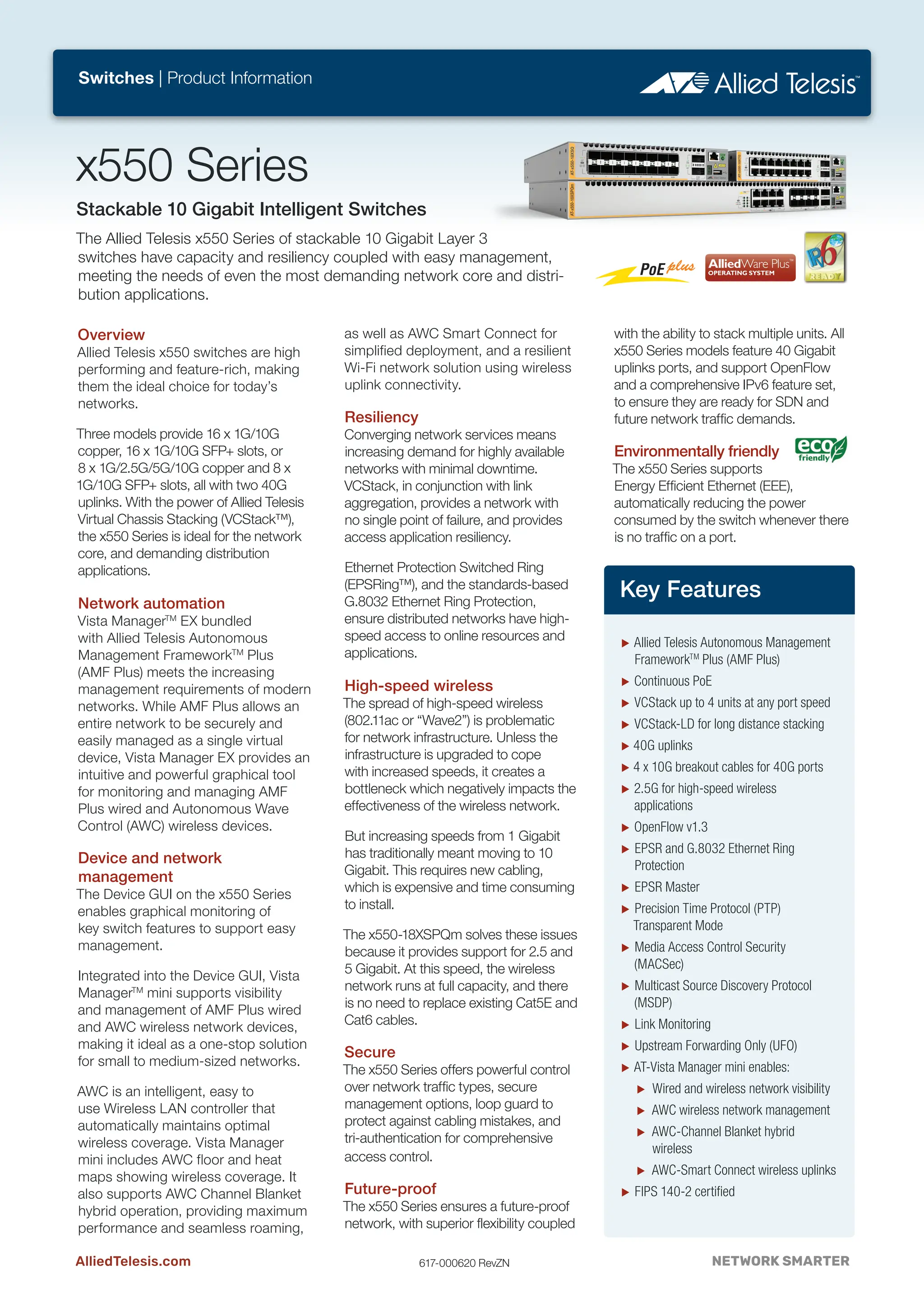Allied Telesis x550 Series | PDF