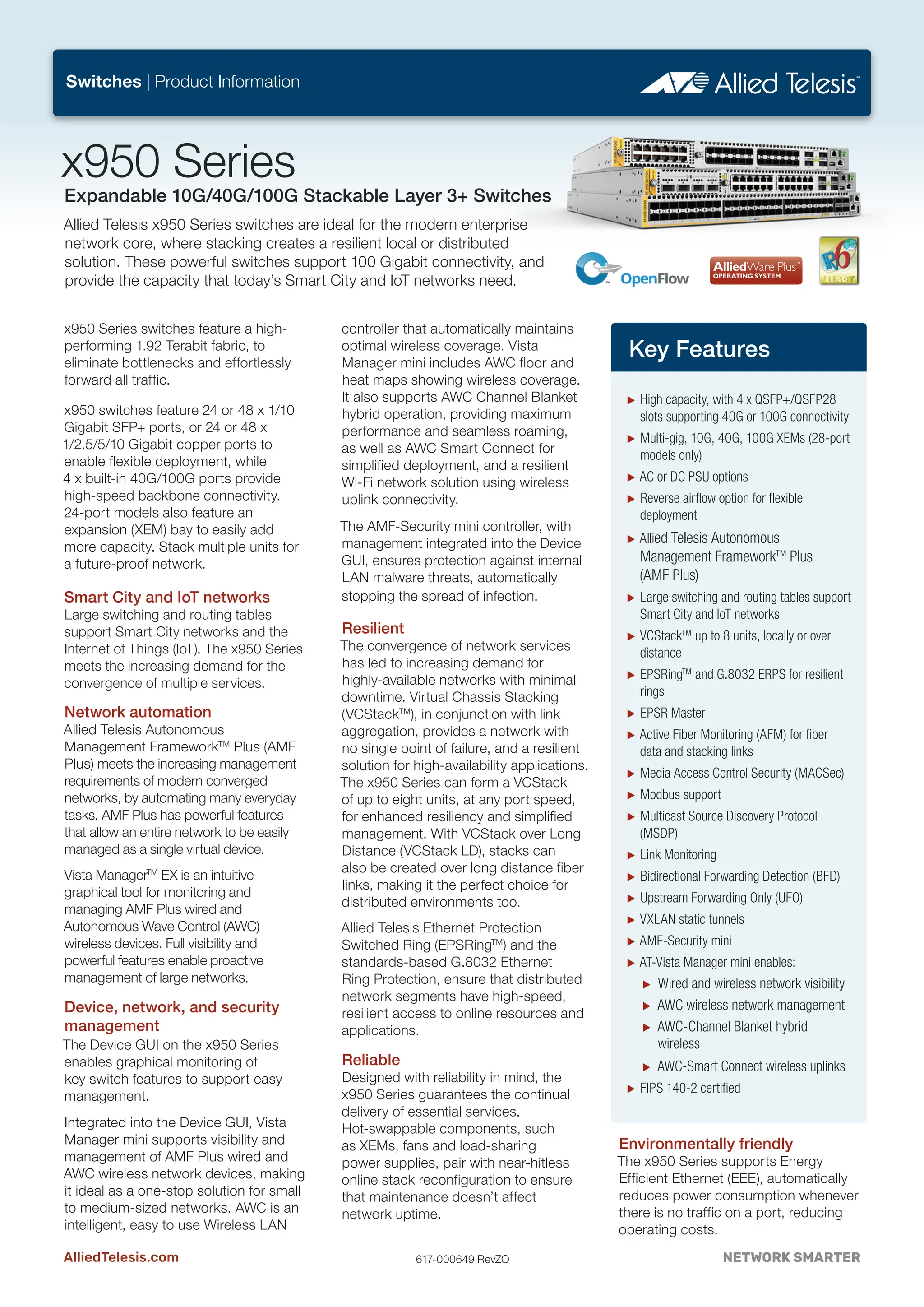 Allied Telesis X950 Series | PDF