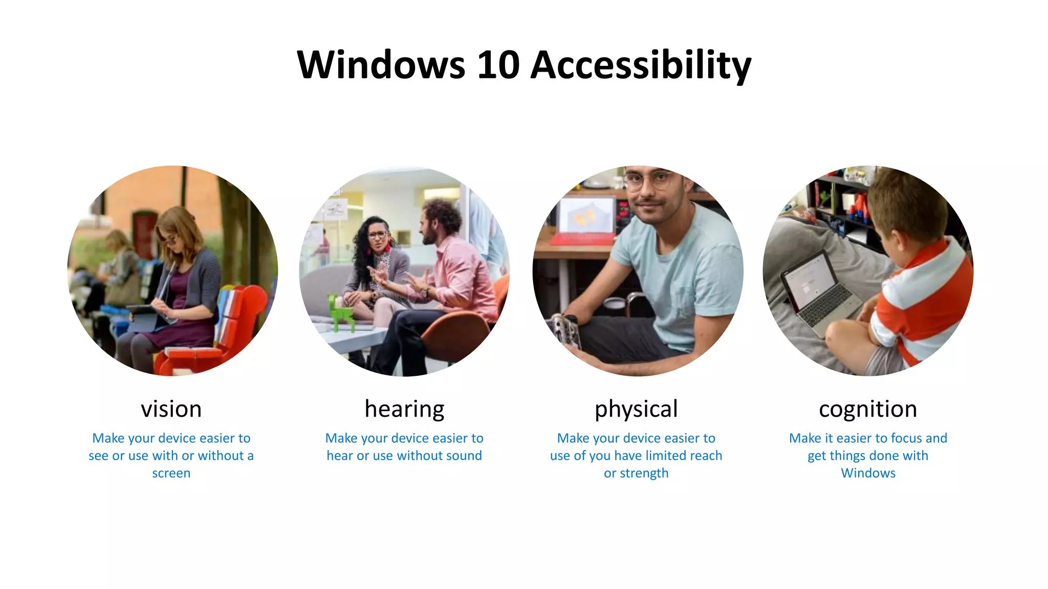 Windows 10 Accessibility - ATIA | PPTX | Internet for Beginners | Internet