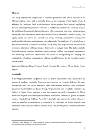 Corporate Ethics, Systemic Fraud, and Governance Challenges in African ...