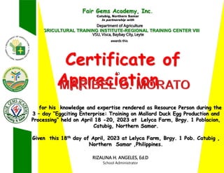 ATI Certificate MALLARD DUCK.pptx