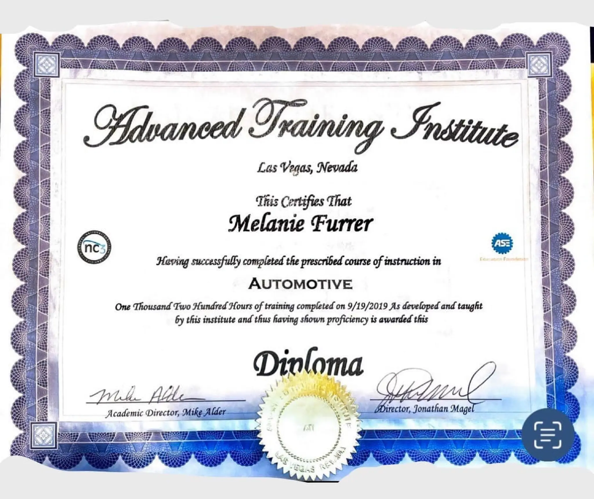 diploma for automotive technical institute | PDF